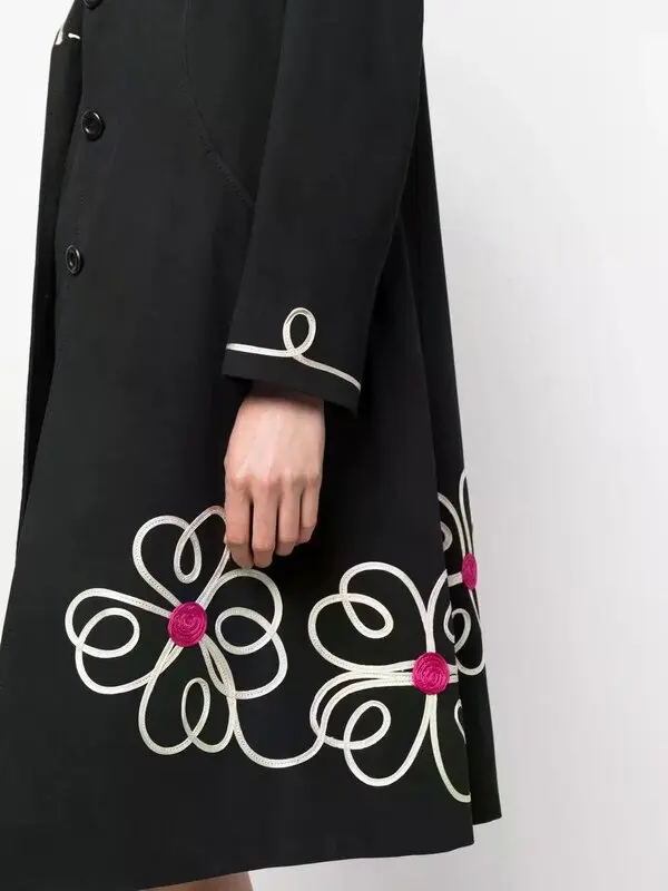 Moschino 2000s Floral-motif Dress And Coat Set