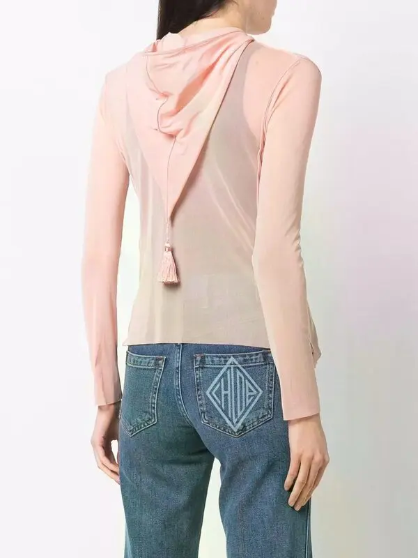JEAN PAUL GAULTIER 2000s Embroidered Sheer Blouse