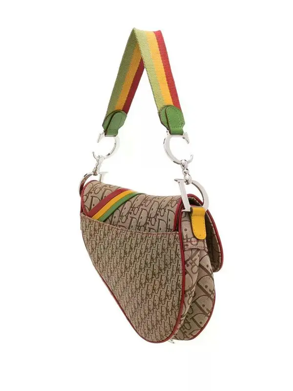 Dior 2004 Rasta Trotter Saddle Shoulder Bag - Brown