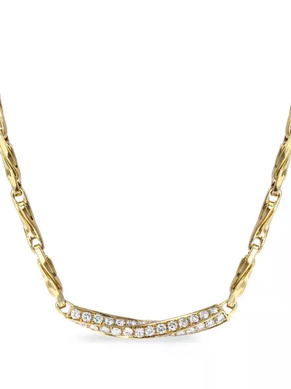 BVLGARI 1980s 18kt Yellow Diamond Necklace - Gold