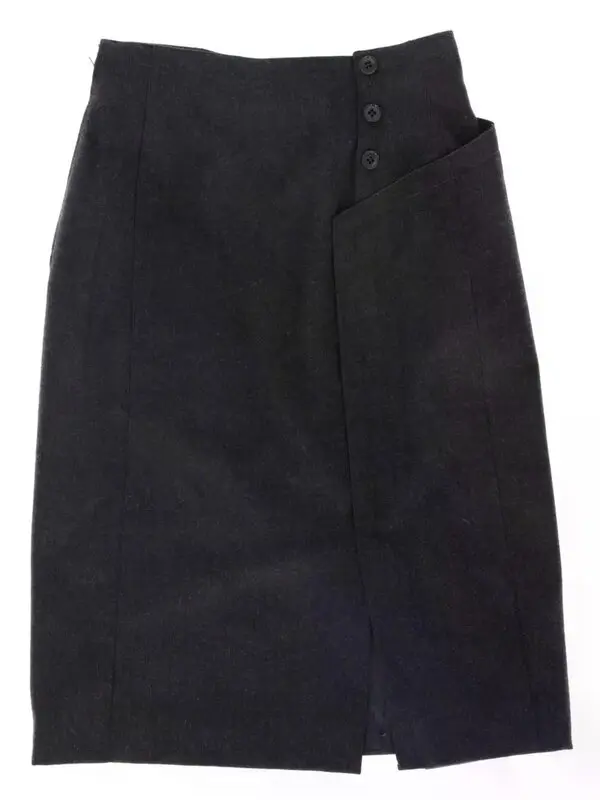 Gianfranco Ferre 1980s Wool Midi Skirt