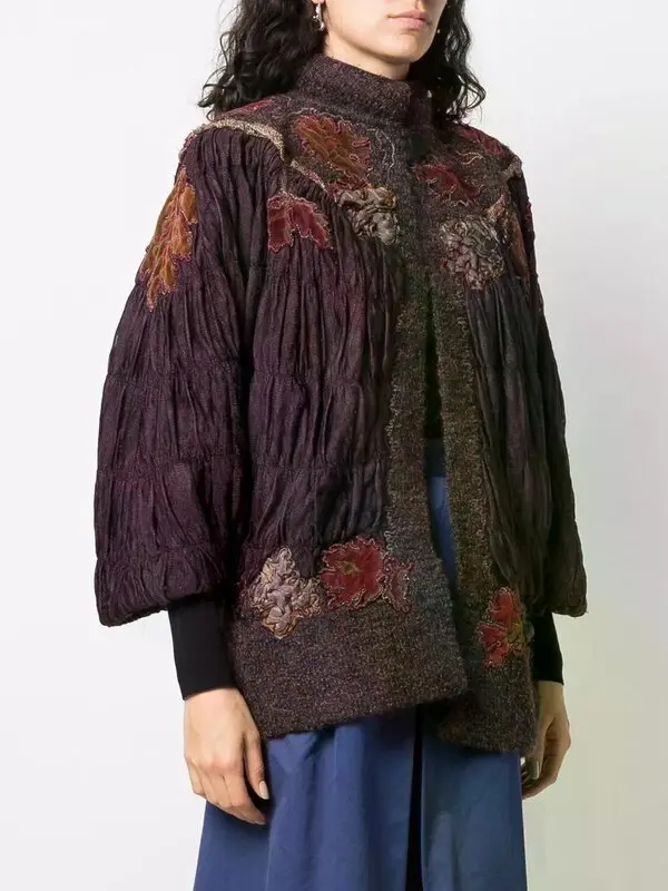A.N.G.E.L.O. VINTAGE CULT 1980s Floral-embroidered Ruched Jacket