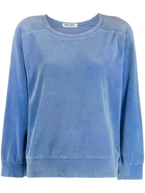 Giorgio Armani 1980s Plush-textured Sweatshirt