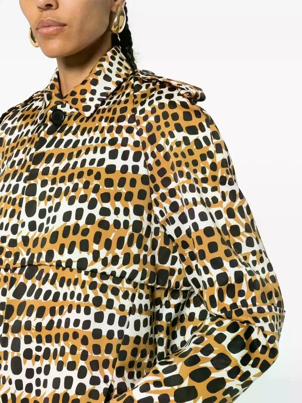 Celine 2000s Graphic-print Silk Trench Coat
