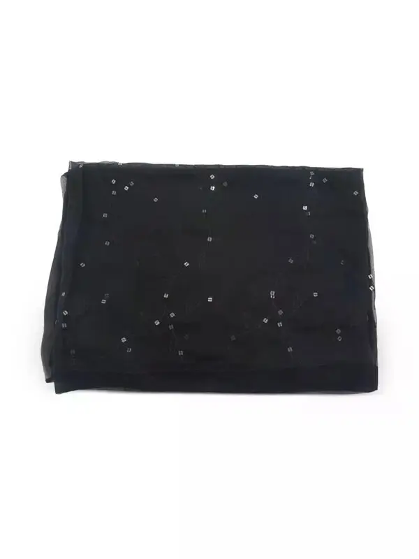 Giorgio Armani Sequin-embellished Scarf - Black