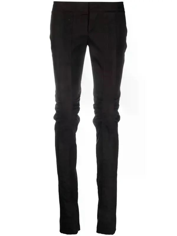 Gucci 2000s Gathering-detailed Low-rise Trousers