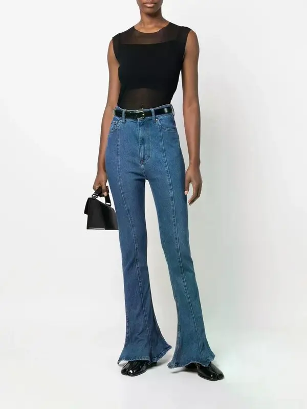 MAISON MARGIELA 2000s Sheer-panel T-shirt