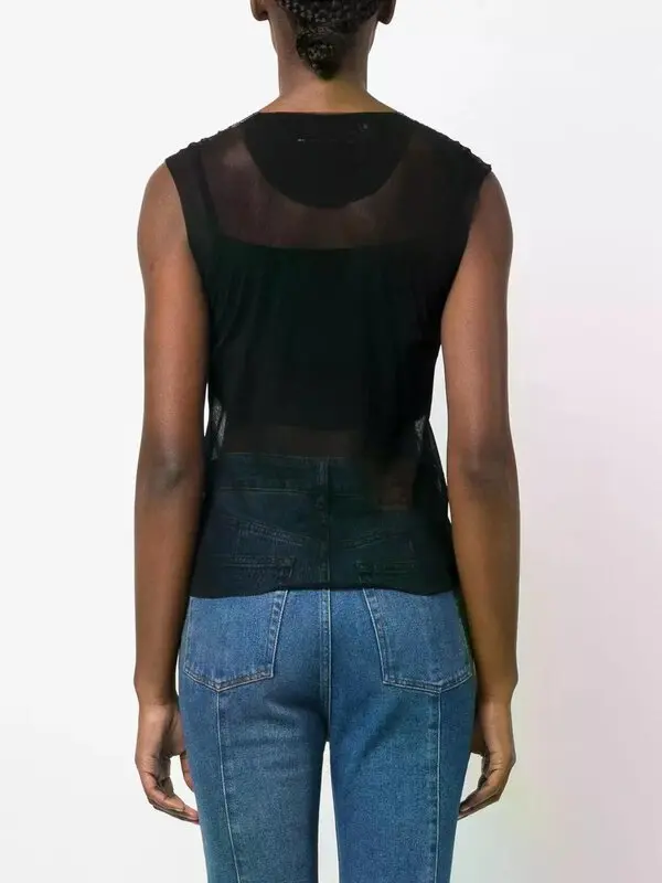MAISON MARGIELA 2000s Sheer-panel T-shirt