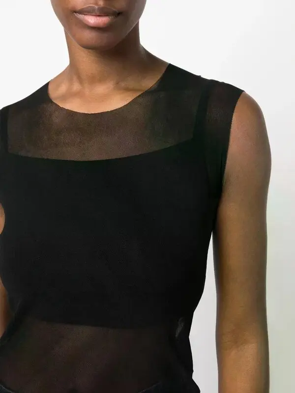 MAISON MARGIELA 2000s Sheer-panel T-shirt