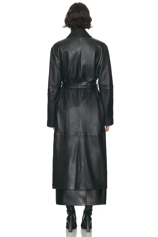 TOTEME Belted Leather Coat