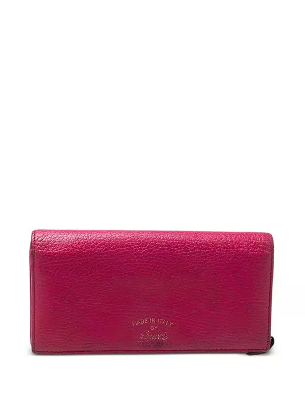 Gucci Swing Leather Wallet - Pink