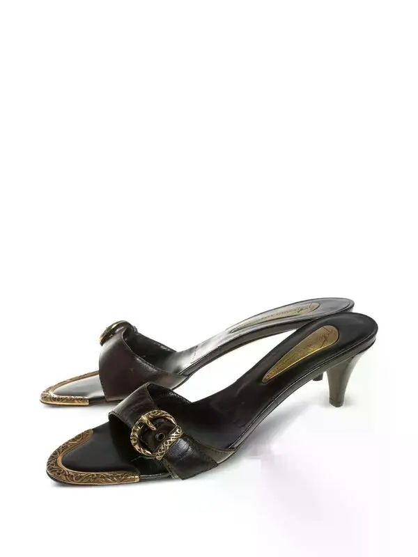 GIUSEPPE ZANOTTI Leather Buckle Sandals