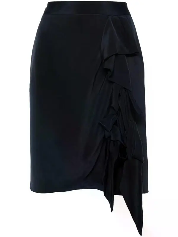 Fendi 2000s Ruffled Silk Skirt