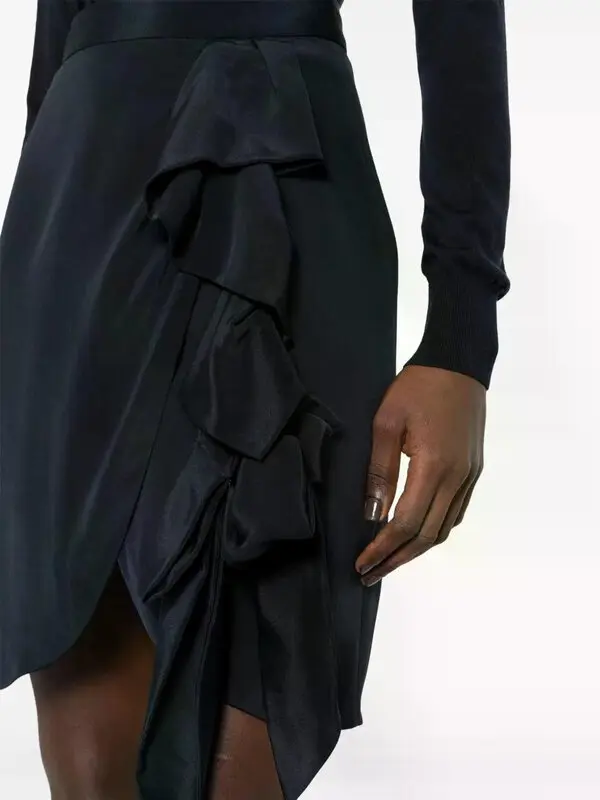 Fendi 2000s Ruffled Silk Skirt