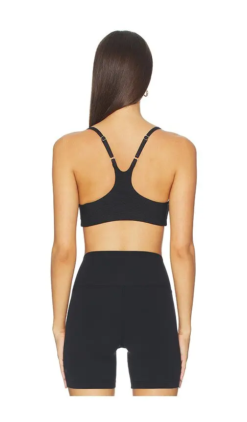 Year Of Ours Stretch Bralette In Charcoal - Heather Black