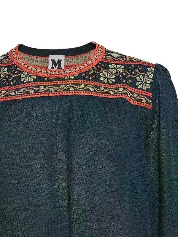 Missoni Floral-embroidered Knit Top - Blue