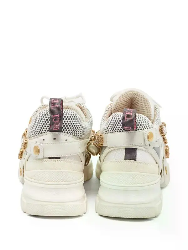 Gucci Crystal-embellished Leather Sneakers