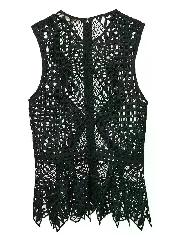 Simkhai Lace Peplum Top