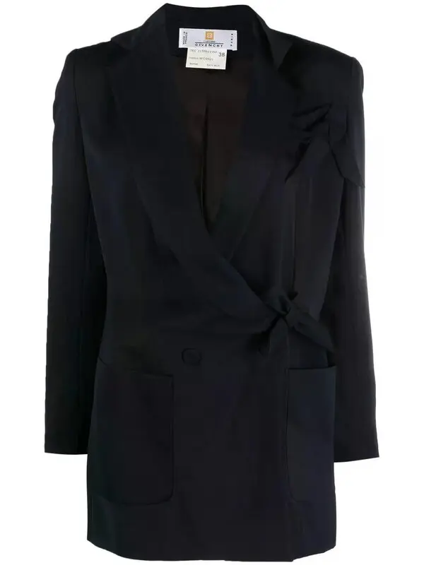 Givenchy 1990s Bow-detail Double-breasted Blazer