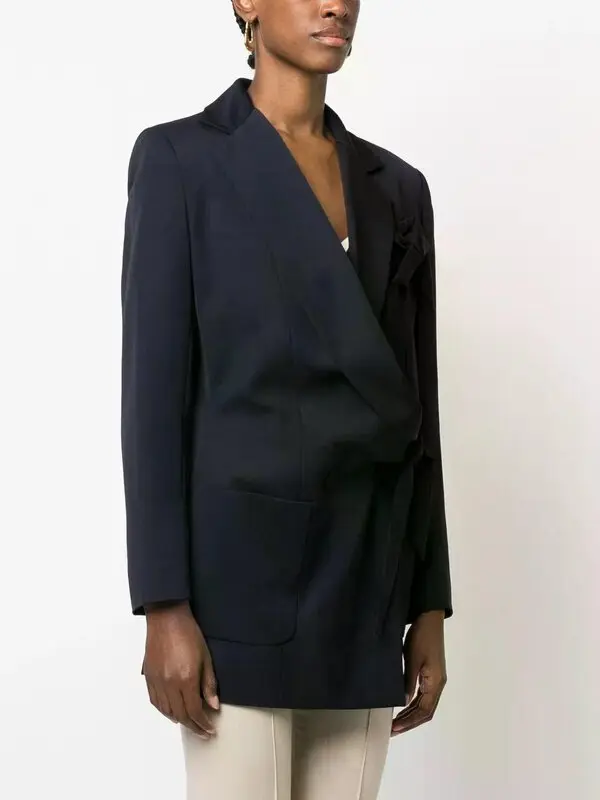 Givenchy 1990s Bow-detail Double-breasted Blazer