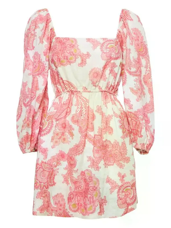 ALEMAIS Paisley-print Mini Dress