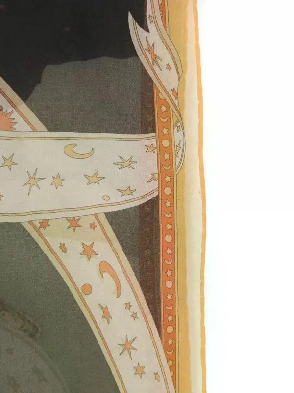 FERRAGAMO 1970s Graphic-print Scarf