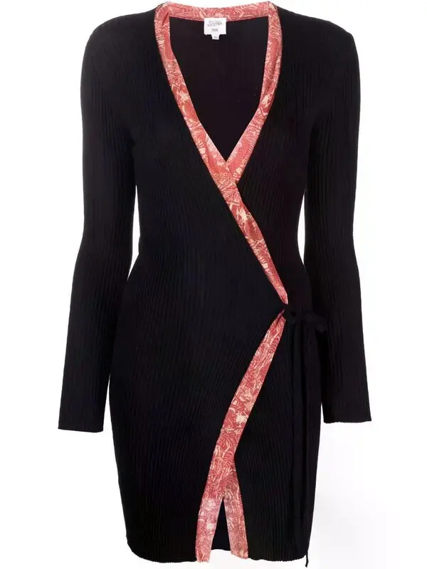 JEAN PAUL GAULTIER 1990s Ribbed Wrap Cardigan