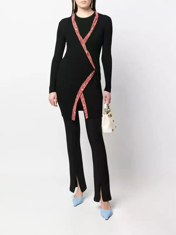 JEAN PAUL GAULTIER 1990s Ribbed Wrap Cardigan
