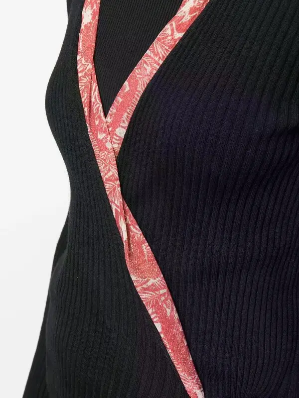 JEAN PAUL GAULTIER 1990s Ribbed Wrap Cardigan