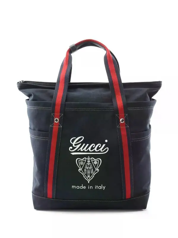 Gucci 2016-2025 Canvas Crest-print Sherry Line Tote Bag