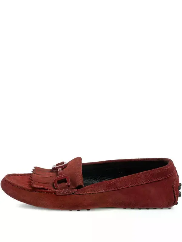 TOD'S Suede Loafers - Red
