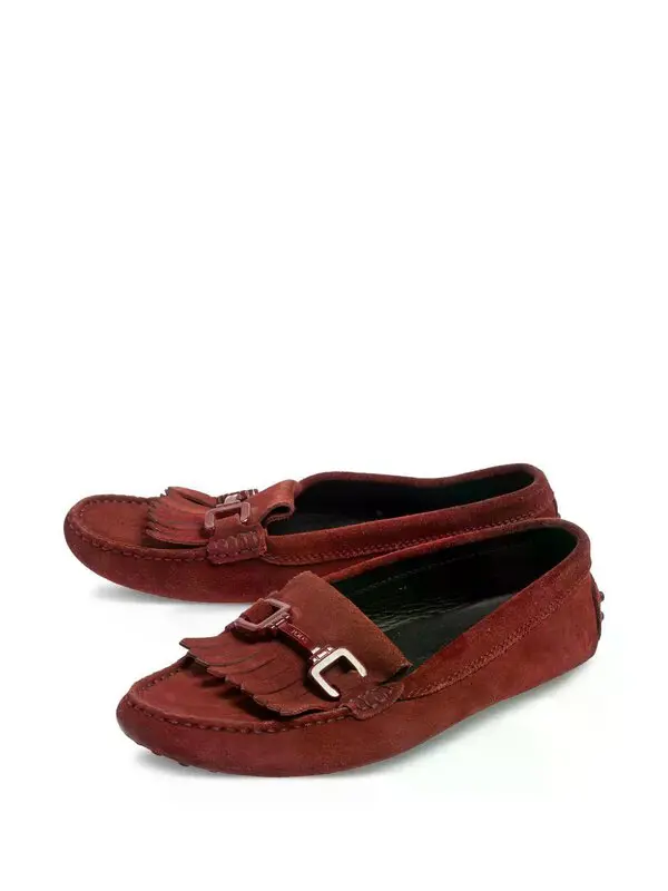TOD'S Suede Loafers - Red