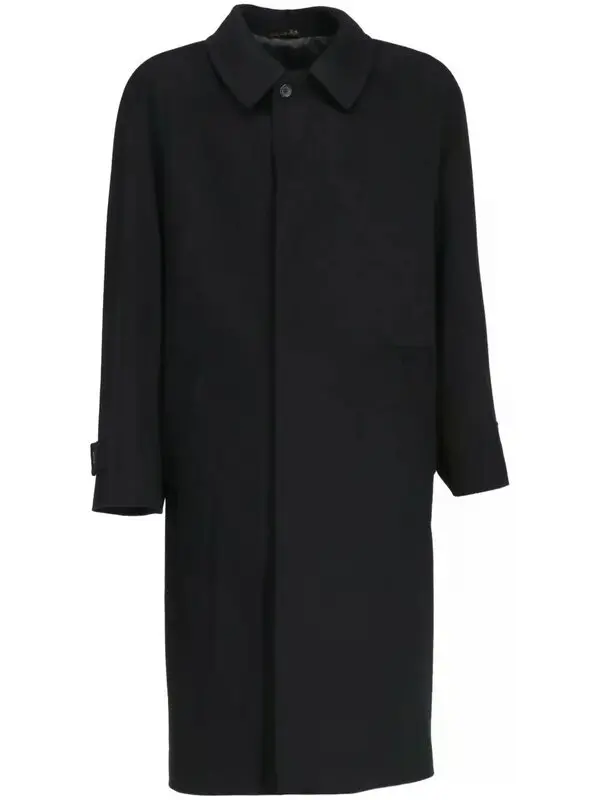 A.N.G.E.L.O. VINTAGE CULT 1990s Virgin Wool-cashmere Blend Midi Coat - Blue