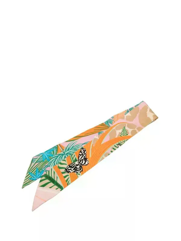 Hermès 2018 Jaguar Quetzal Silk Twilly Scarf Scarves - Multicolour