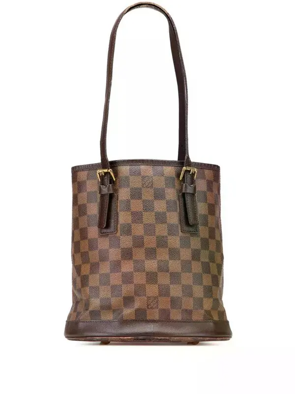 LOUIS VUITTON 1997 Damier Ebene Marais Bucket Bag