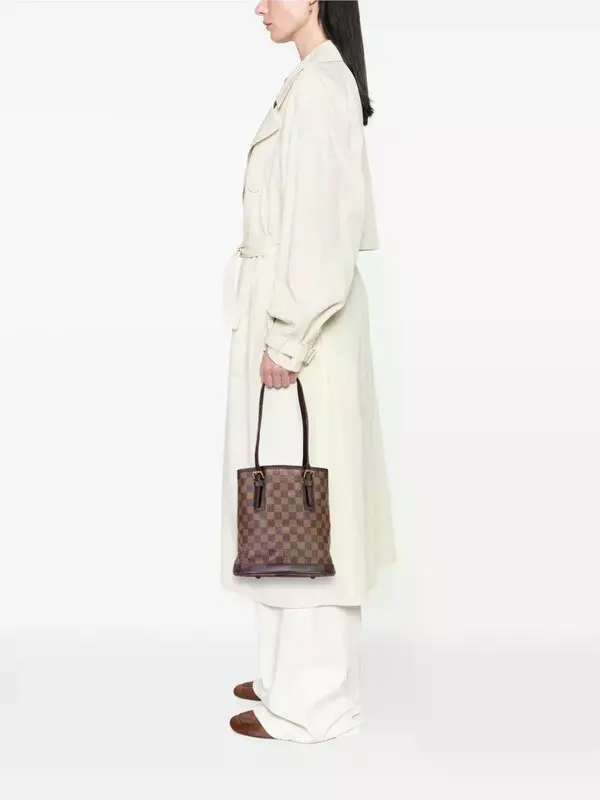 LOUIS VUITTON 1997 Damier Ebene Marais Bucket Bag