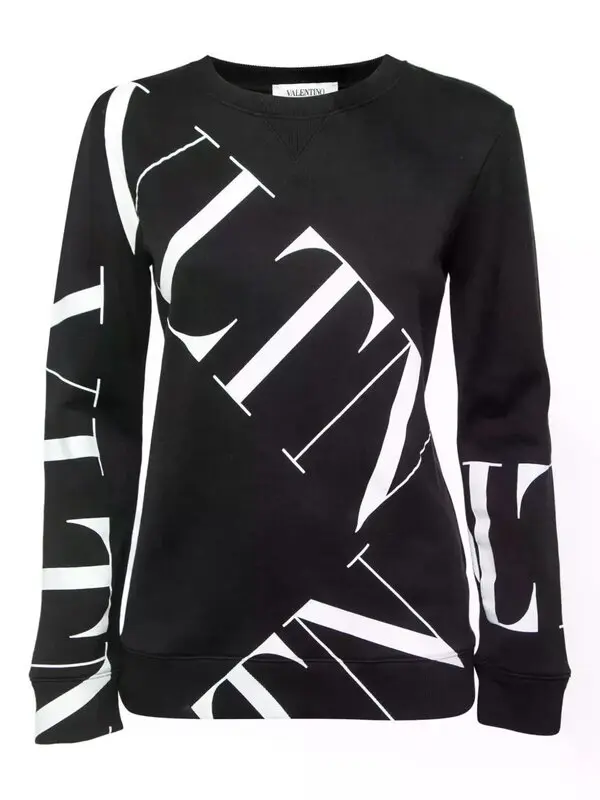 Valentino Garavani Diagonal Logo Sweatshirt - Black