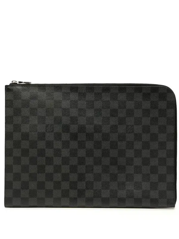 LOUIS VUITTON Damier Graphite Pochette Jour Gm - Black