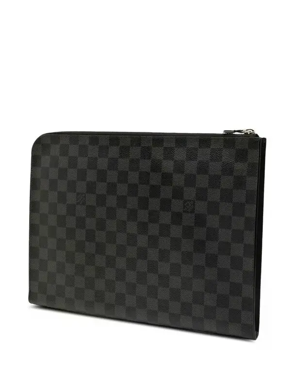 LOUIS VUITTON Damier Graphite Pochette Jour Gm - Black