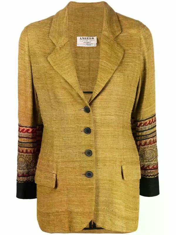 A.N.G.E.L.O. VINTAGE CULT 1990s Embroidered Cuffs Blazer