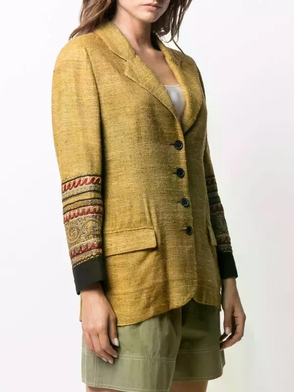 A.N.G.E.L.O. VINTAGE CULT 1990s Embroidered Cuffs Blazer