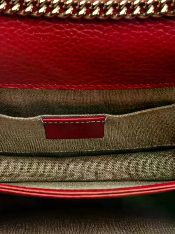 Gucci Calfskin Interlocking G Crossbody Bag - Red