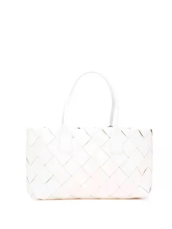 Bottega Veneta Small Intrecciato Cabat Tote Bag - White