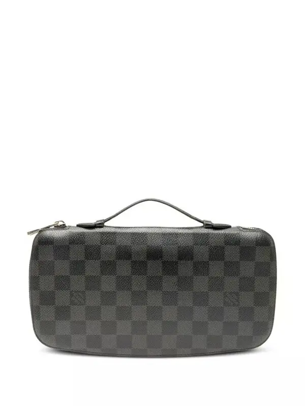 LOUIS VUITTON 2014 Damier Graphite Atoll Organizer - Black