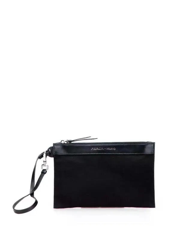Prada Canvas Canapa Clutch Bag