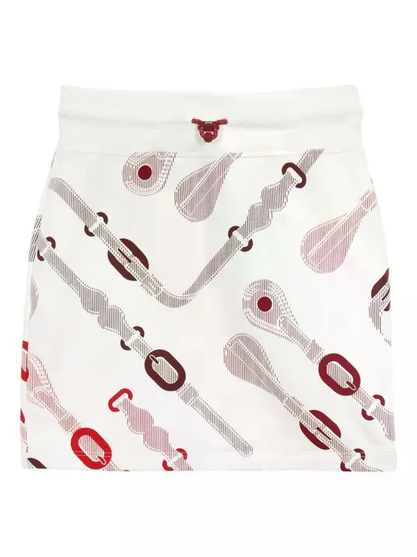 Hermès 2023 Coaching Remix Chain Pattern Mini Skirt - White