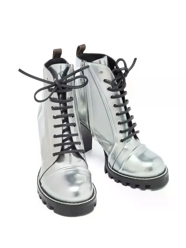 LOUIS VUITTON 120mm Leather Ankle Boots