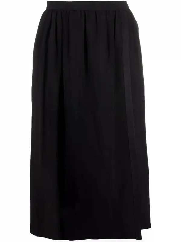 Saint Laurent Silk High-waisted Pleated Skirt