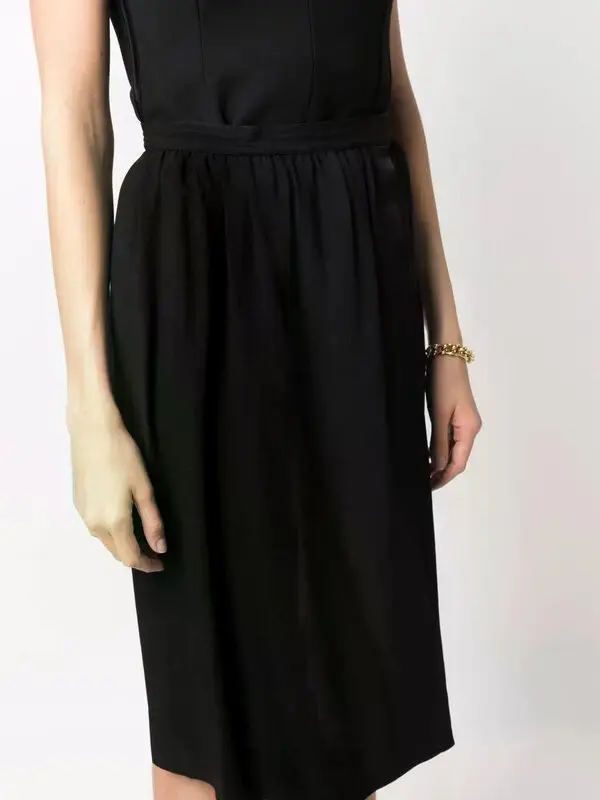 Saint Laurent Silk High-waisted Pleated Skirt
