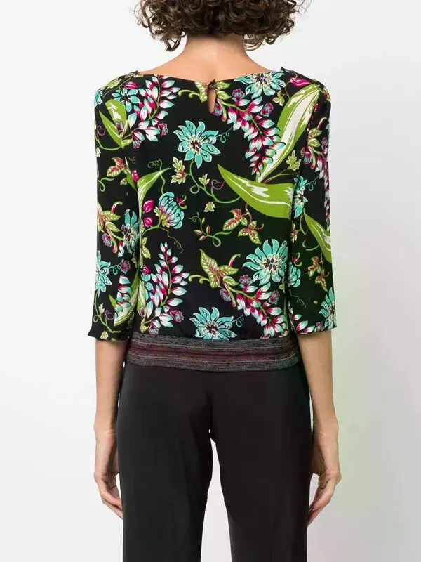 Prada 2010s Floral-print Silk Top